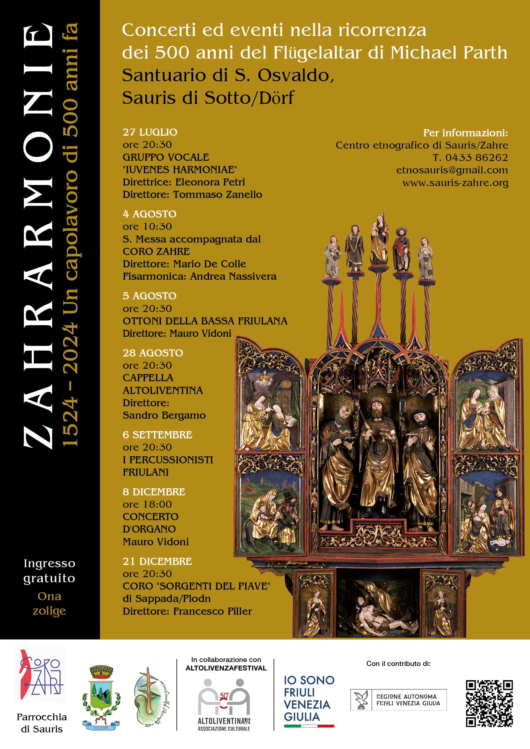 Zahrarmonie - 1524-2024 Un capolavoro di 500 anni fa - Sauris Zahre